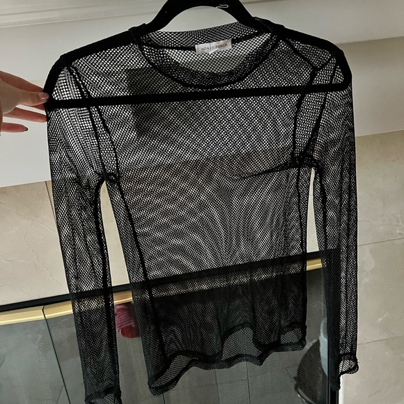 Tops | Honey Punch Mesh Long Sleeve Top | Poshmark
